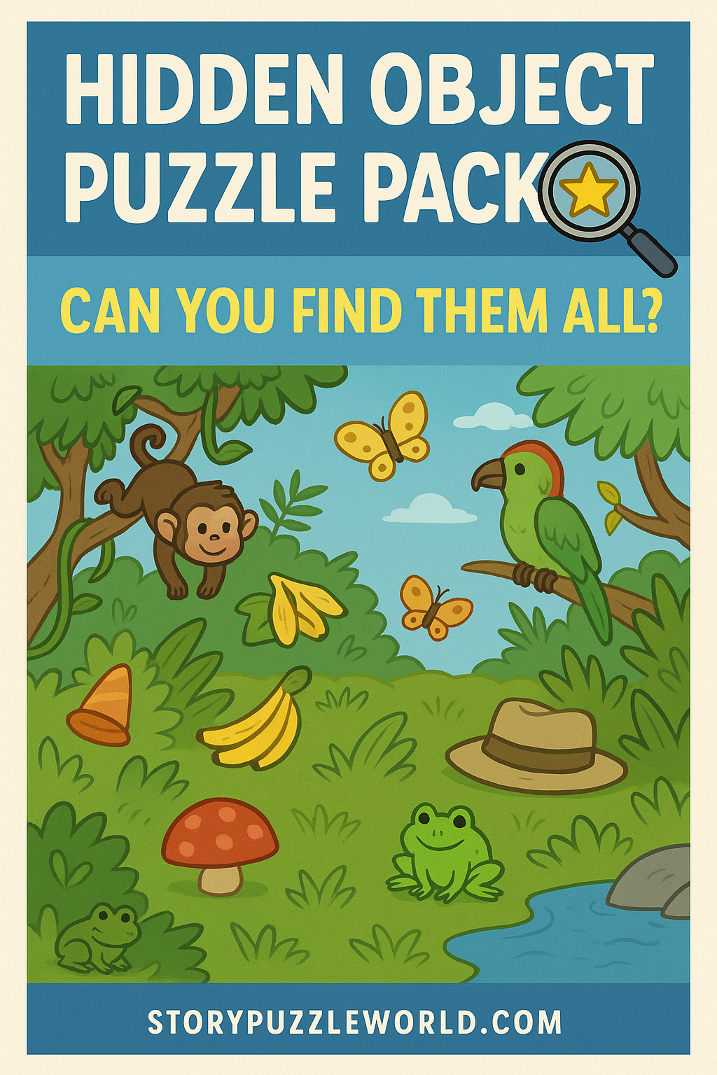 Hidden Object Puzzle Pack 🔍🎨 – Can You Find Them All? (Free PDF ...